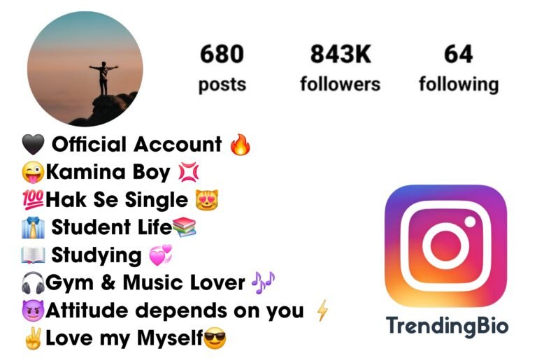 Best 500+ Instagram Bio for Boys in 2025: Attitude, Stylish Bio